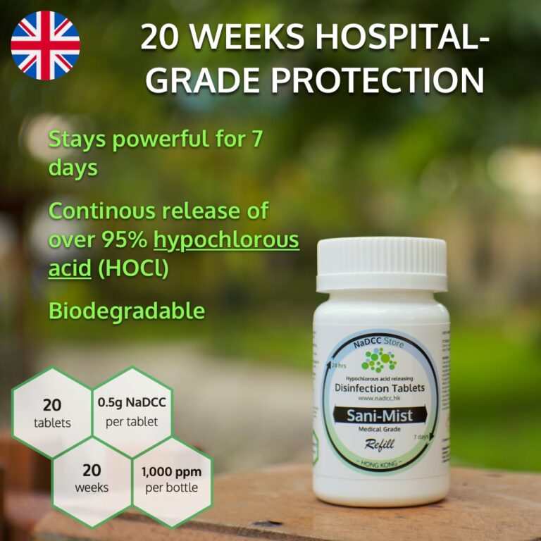 Sani-Mist Refill 0.5g NaDCC Disinfection Tablets – NaDCC Store